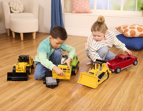 Driven by Battat – Midrange 1:16 Scale – Bulldozer Toy – Construction Truck Toy with Realistic Engine Sound & Multiple Moving Parts – Car Toy Gift for Boys & Girls Age 3+