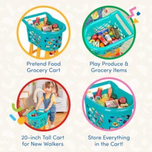 Battat- Deluxe Grocery Playset – Toy Food For Toddlers – Shopping Cart Toy- 20+ Pretend Food Items- Grocery Cart- 3 Years +