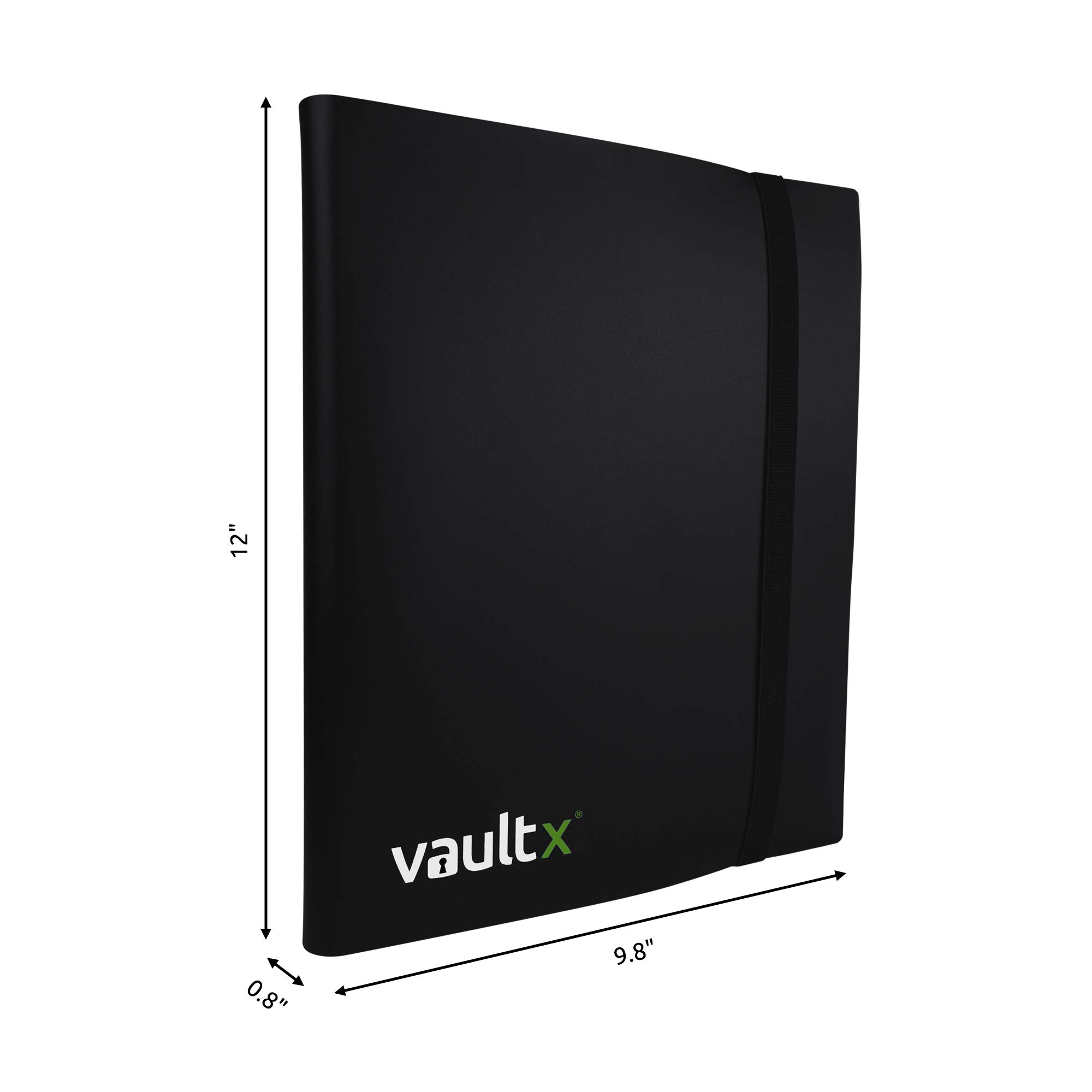 Vault X Binder - 9 Pocket Trading Card Album Folder - 360 Side Loading Pocket Binder for TCG (Black)