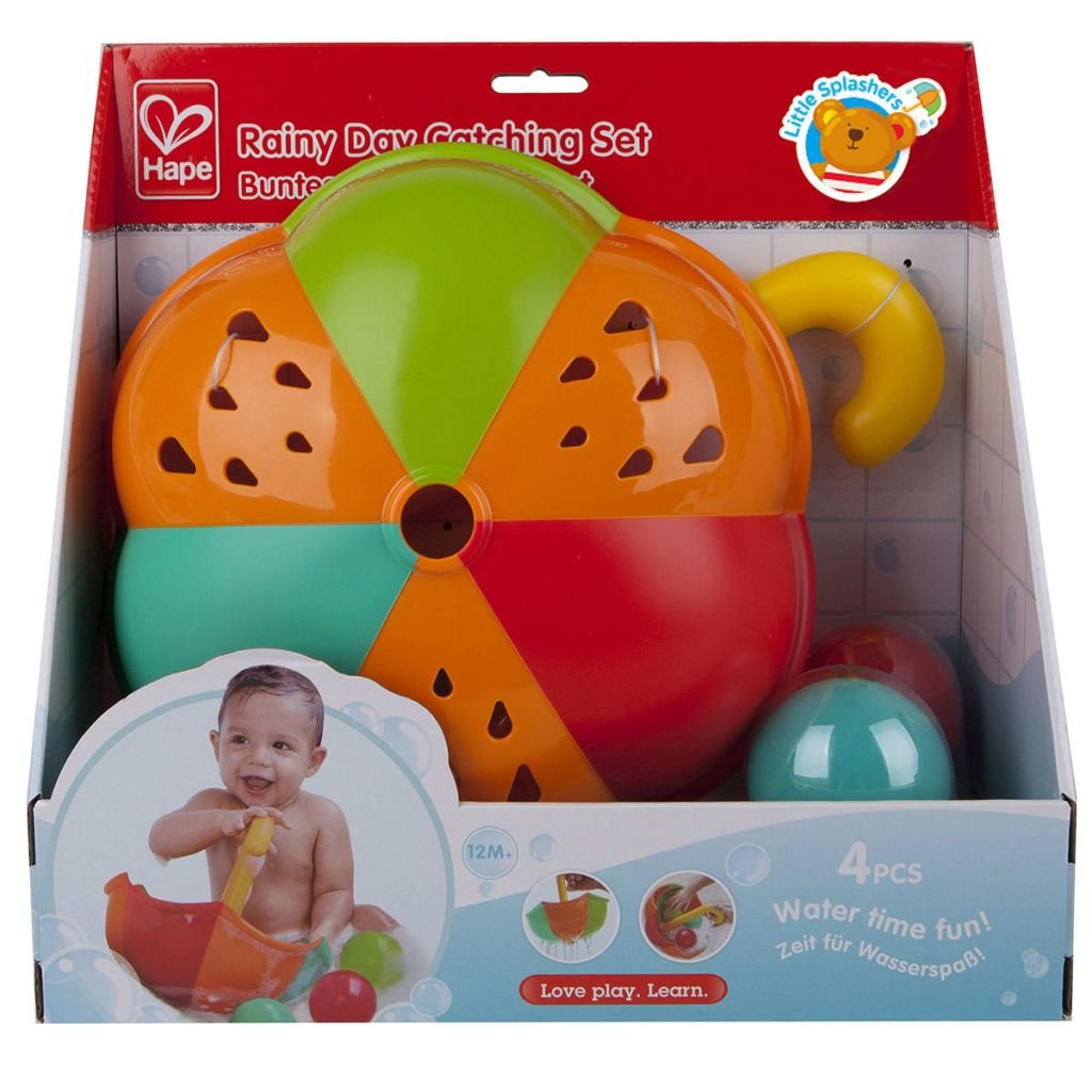 Hape Little Splashers Rainy Day Catching Set Bath Toy| Bathtub Shower Toy for Toddlers