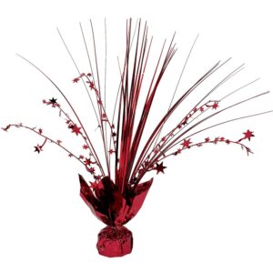 apple red foil spray centerpiece - 12" (1 pc) - elegant & eye-catching party decor - perfect for weddings, birthdays & holidays