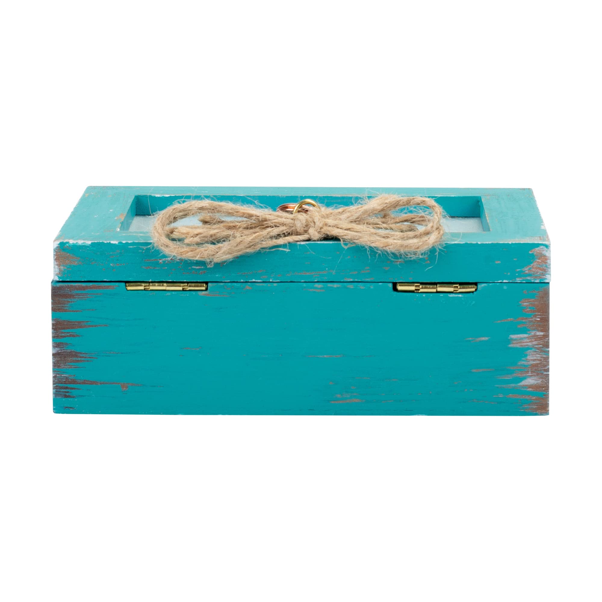 Cottage Garden Trust in Lord with All Heart Petite Locket Distressed Teal Music Box Plays How Great Thou Art