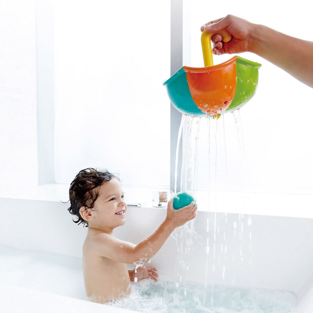 Hape Little Splashers Rainy Day Catching Set Bath Toy| Bathtub Shower Toy for Toddlers