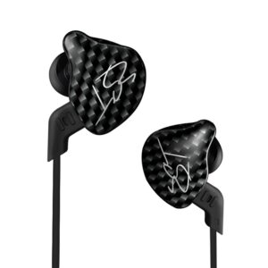 kz zst pro dynamic hybrid dual driver in-ear headphones (black without mic)