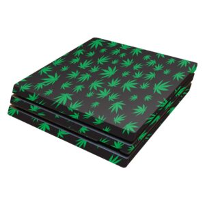 mightyskins skin compatible with sony ps4 pro console - marijuana | protective, durable, and unique vinyl decal wrap cover | easy to apply, remove, and change styles | made in the usa