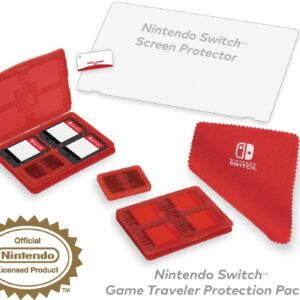 Nintendo Switch Protection Pack – Screen Protector, Cleaning Cloth, Game Card Cases, Micro SD Cases