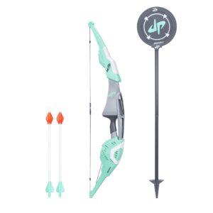 dude perfect signature bow nerf sports biggest nerf bow with 2 nerf whistling arrows for kids, teens, and adults