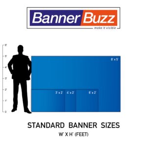 BannerBuzz Blank Vinyl Plain Banner, 11 Oz Waterproof Lightweight Foldable DIY PVC Flex, Schools Home Office Store Advertising Indoor Outdoor Use, Hemmed Edges with Grommets (8'W X 4'H, White)