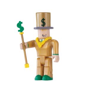 roblox action collection - mr. bling bling figure pack [includes exclusive virtual item]