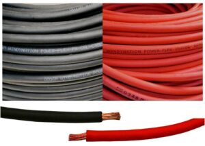 2 gauge 2 awg 25 feet black + 25 feet red welding battery pure copper flexible cable wire - car, inverter, rv, solar