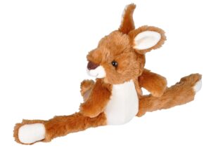 wild republic huggers kangaroo plush toy, slap bracelet, stuffed animal, kids toys, 8"