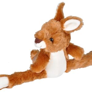 Wild Republic Huggers Kangaroo Plush Toy, Slap Bracelet, Stuffed Animal, Kids Toys, 8"