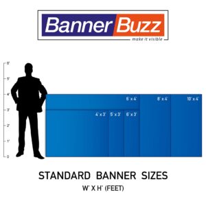 BannerBuzz Blank Vinyl Plain Banner, 11 Oz Waterproof Lightweight Foldable DIY PVC Flex, Schools Home Office Store Advertising Indoor Outdoor Use, Hemmed Edges with Grommets (8'W X 4'H, White)