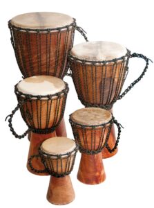 djembe beginner plain, 16" tall, 7.5-8.5" head