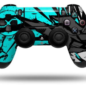 WraptorSkinz Vinyl Decal Skin Compatible with Sony PS4 Controller PlayStation 4 Original Slim and Pro Baja 0040 Neon Teal (Controller NOT Included)