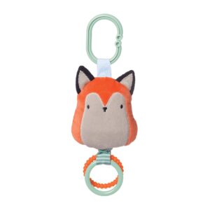 manhattan toy camp acorn fox baby teether & travel pull toy baby toy