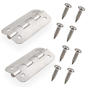 cornucopia brands stainless steel replacement cooler hinges compatible w/igloo style ice chests (pack of 2 hinges, 8 screws)