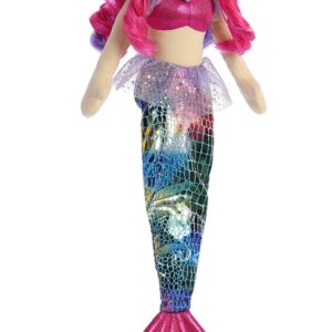 Aurora® Enchanting Sea Sparkles™ Rainbow Fuchsia™ Stuffed Doll - Imaginative Play - Magical Companions - 18 Inches