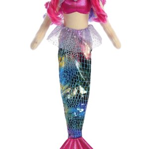 Aurora® Enchanting Sea Sparkles™ Rainbow Fuchsia™ Stuffed Doll - Imaginative Play - Magical Companions - 18 Inches