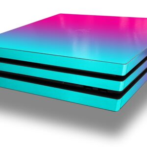 WraptorSkinz PS4 Pro Skin Smooth Fades Neon Teal Hot Pink - Decal Style Skin Wrap fits Sony PlayStation 4 Pro Console