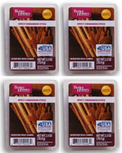 better homes and gardens spicy cinnamon stick scented wax cubes (4 pack)