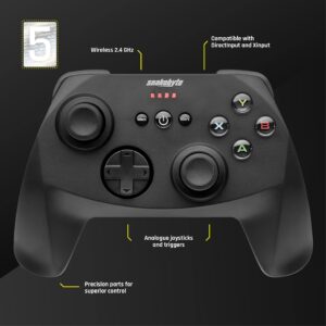 Snakebyte Snakebyte Game Pad Pro - Wireless 2.4Ghz Game Controller/Gamepad/Joystick for PC - PC; Mac; Linux