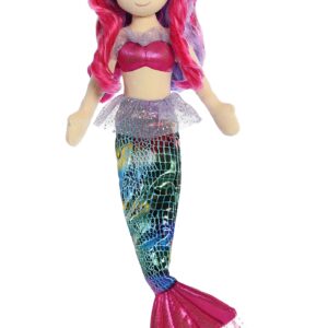 Aurora® Enchanting Sea Sparkles™ Rainbow Fuchsia™ Stuffed Doll - Imaginative Play - Magical Companions - 18 Inches