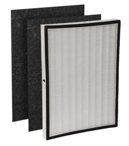 lifesupplyusa 1 hepa filter + 2 odor pre-filters compatible with oreck optimax medium room air purifier air95