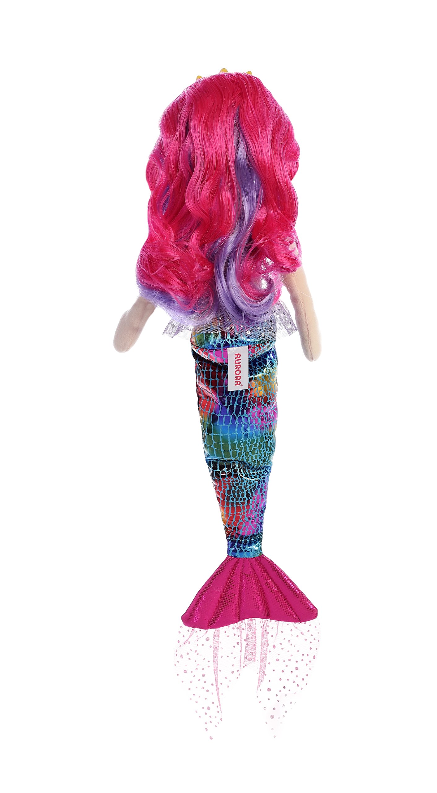 Aurora® Enchanting Sea Sparkles™ Rainbow Fuchsia™ Stuffed Doll - Imaginative Play - Magical Companions - 18 Inches