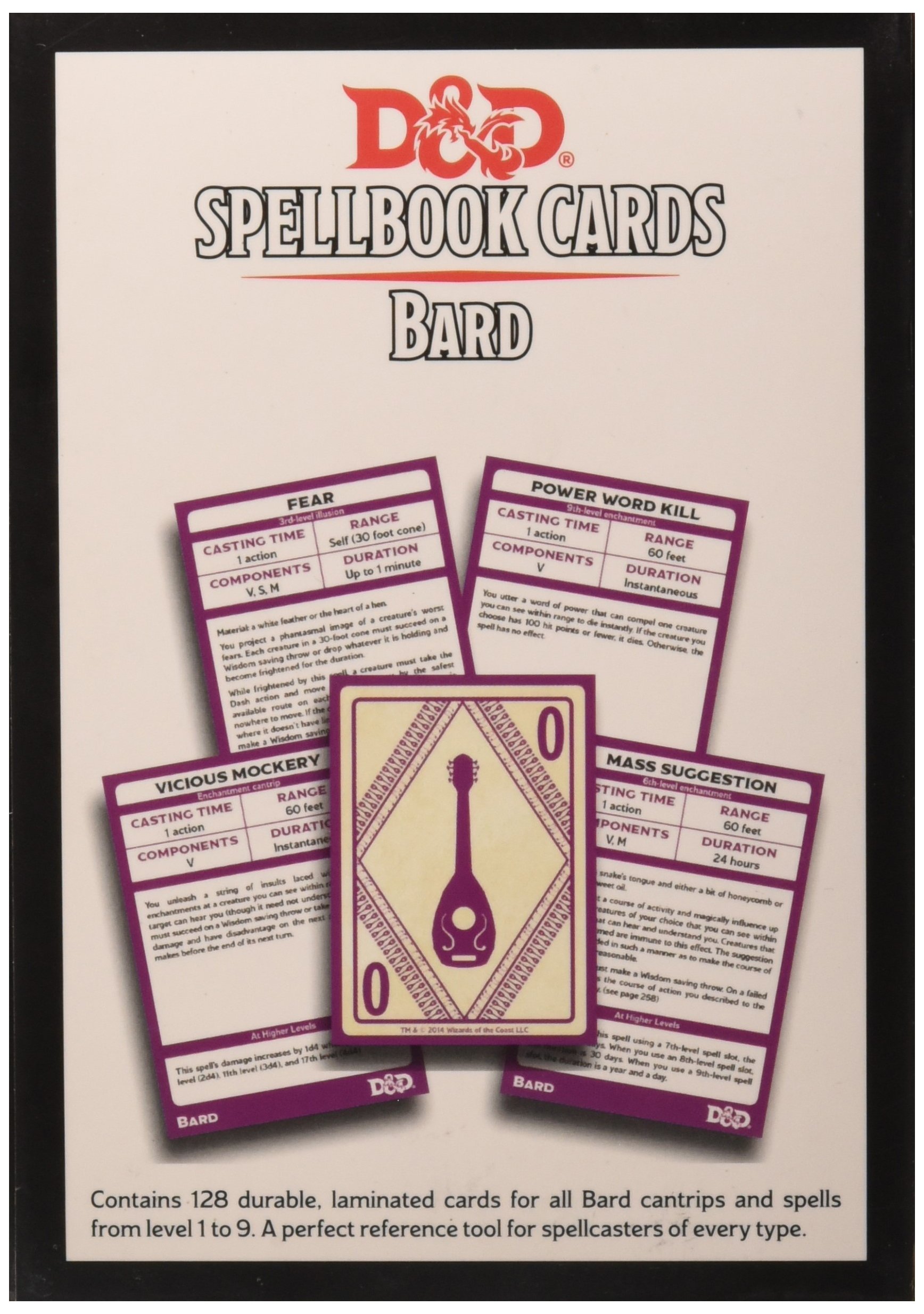 Dungeons & Dragons: Spell Book Cards: Bard Deck Card Game (8 Players)