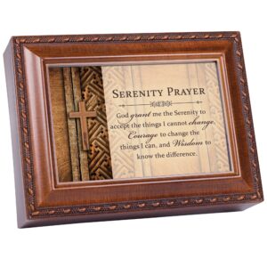 cottage garden god grant me the serenity woodgrain keepsake music box plays amazing grace