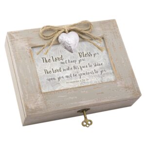 cottage garden lord bless and keep you natural taupe jewelry music box plays how great thou art