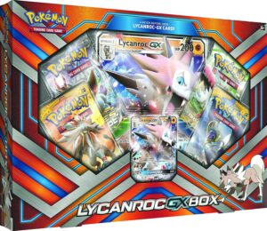 pokemon tcg: 2017 lycanroc gx box with 1 foil lycanroc gx card