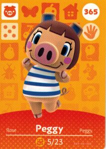 nintendo animal crossing happy home designer amiibo card peggy 365/400 usa version