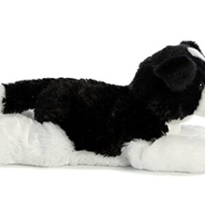 Aurora® Adorable Flopsie™ Border Collie Stuffed Animal - Playful Ease - Timeless Companions - Black 12 Inches