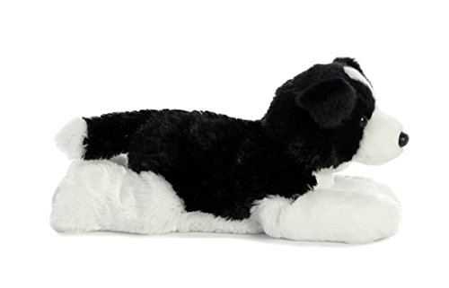 Aurora® Adorable Flopsie™ Border Collie Stuffed Animal - Playful Ease - Timeless Companions - Black 12 Inches