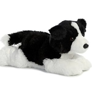 Aurora® Adorable Flopsie™ Border Collie Stuffed Animal - Playful Ease - Timeless Companions - Black 12 Inches