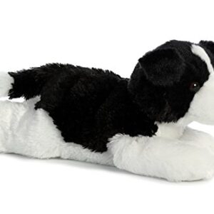 Aurora® Adorable Flopsie™ Border Collie Stuffed Animal - Playful Ease - Timeless Companions - Black 12 Inches