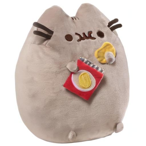 GUND Pusheen Snackables Potato Chip Cat Plush Stuffed Animal, Gray, 9.5"