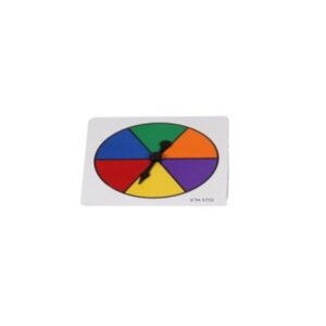 hand2mind Rainbow Color Spinners, Probability Spinner, Dry Erase Spinner Wheel, Plastic Spinners for Classroom, Arrow Game Spinner, Math Classroom Supplies, Math Manipulatives (Set of 5)