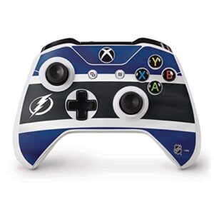 skinit decal gaming skin compatible with xbox one s controller - officially licensed nhl tampa bay lightning alternate jersey design