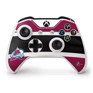 skinit decal gaming skin compatible with xbox one s controller - officially licensed nhl colorado avalanche jersey design