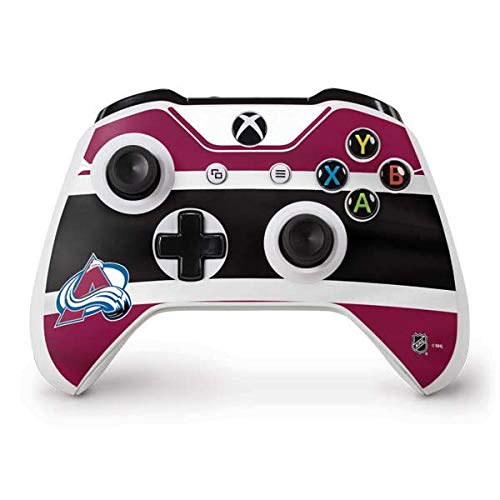 Skinit Decal Gaming Skin Compatible with Xbox One S Controller - Officially Licensed NHL Colorado Avalanche Jersey Design