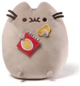 gund pusheen snackables potato chip cat plush stuffed animal, gray, 9.5"