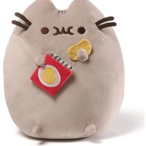 GUND Pusheen Snackables Potato Chip Cat Plush Stuffed Animal, Gray, 9.5"