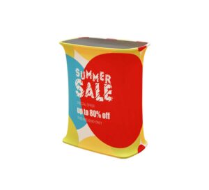 bannerbuzz custom fabric pop up square booth, graphic with hardware, with carry bag, 240 gsm fabric, 1440 dpi dye-sublimation printing, ideal for trade shows and exhibitions (82.7”w x 39”h)