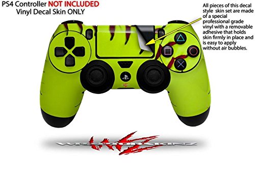 WraptorSkinz Skin Compatible with Sony PS4 Dualshock Controller PlayStation 4 Original Slim and Pro Softball (Controller NOT Included)