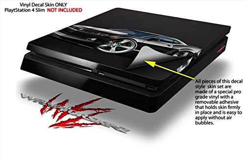 Vinyl Decal Skin Wrap compatible with Sony PlayStation 4 Slim Console 2010 Camaro RS Black (PS4 NOT INCLUDED)