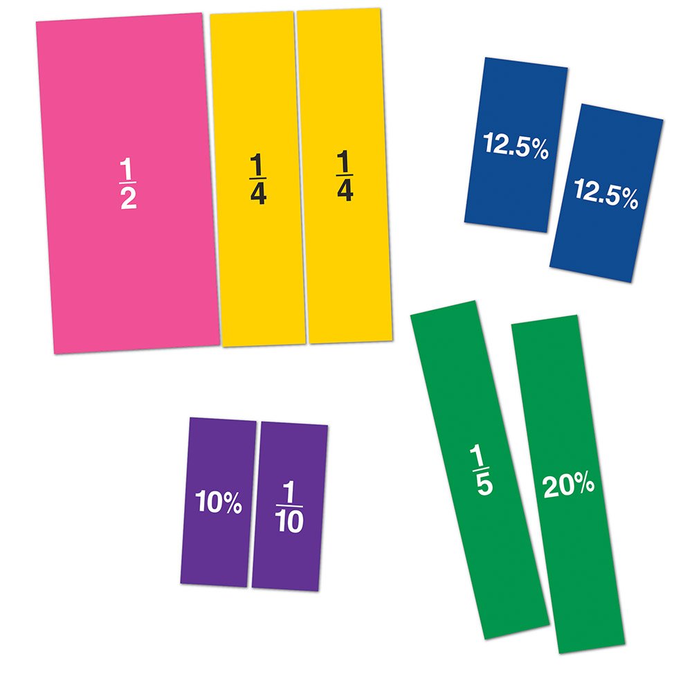 Learning Resources Double-Sided Magnetic Fraction Squares, Math Manipulations, 51 Pieces, Ages 6+