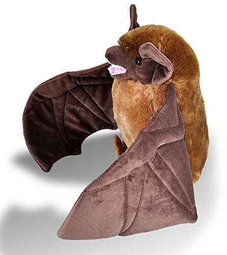 Wild Republic Brown Bat Plush, Stuffed Animal, Plush Toy, Gifts for Kids, Cuddlekins 12 Inches,Multi